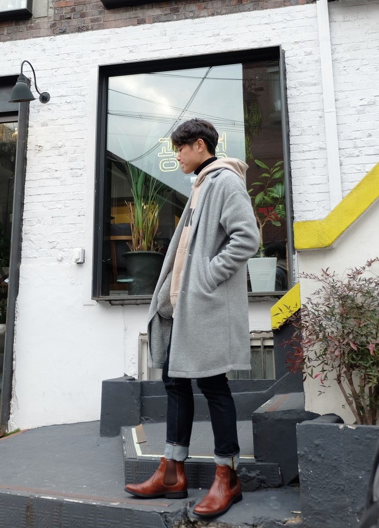 자라 오버사이즈 코트와 목폴라 후드티로 남자 롱코트 코디 네이버 블로그